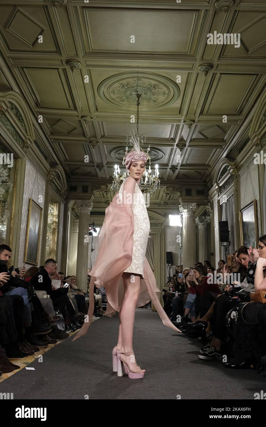 A Model shows a EMILIO SALINAS design during fashion week ATELIER ...