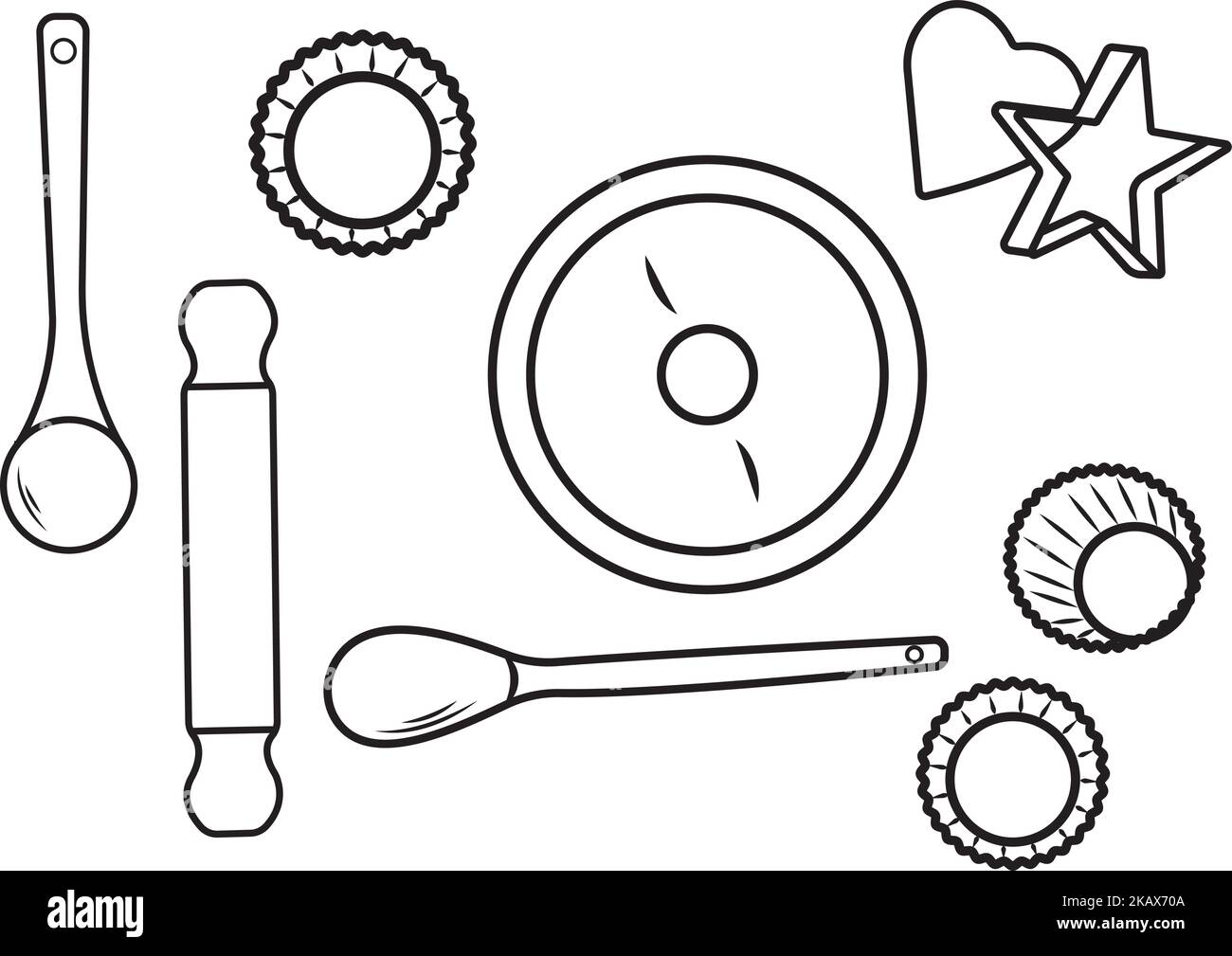 Baking illustration utensils hi-res stock photography and images - Alamy