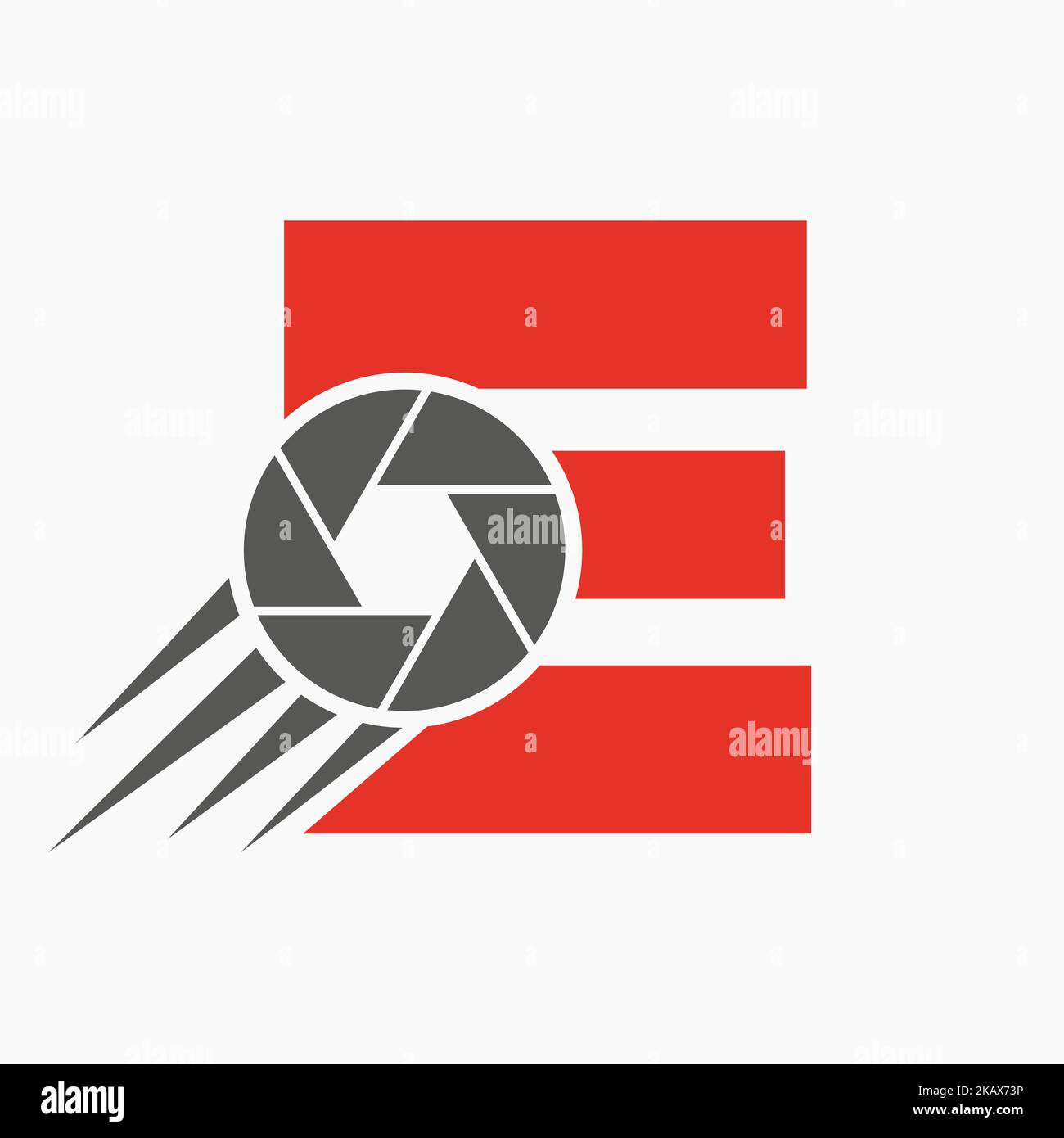 Letter E Photography Logo Camera Lens Concept. Photography Camera ...