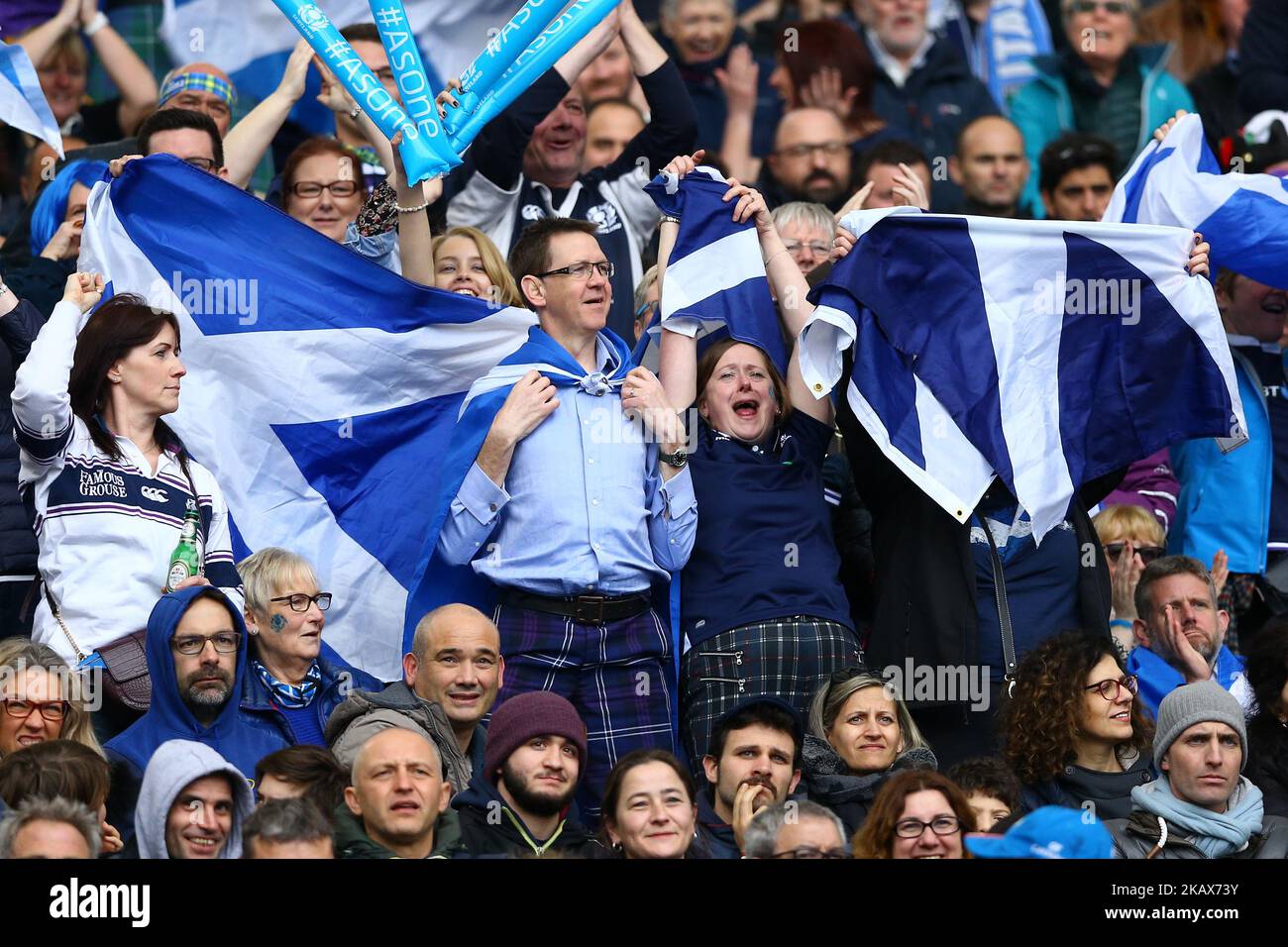 Rugby NatWest 6 Nations: Italy v Scotland Scotland supporters celebrate ...