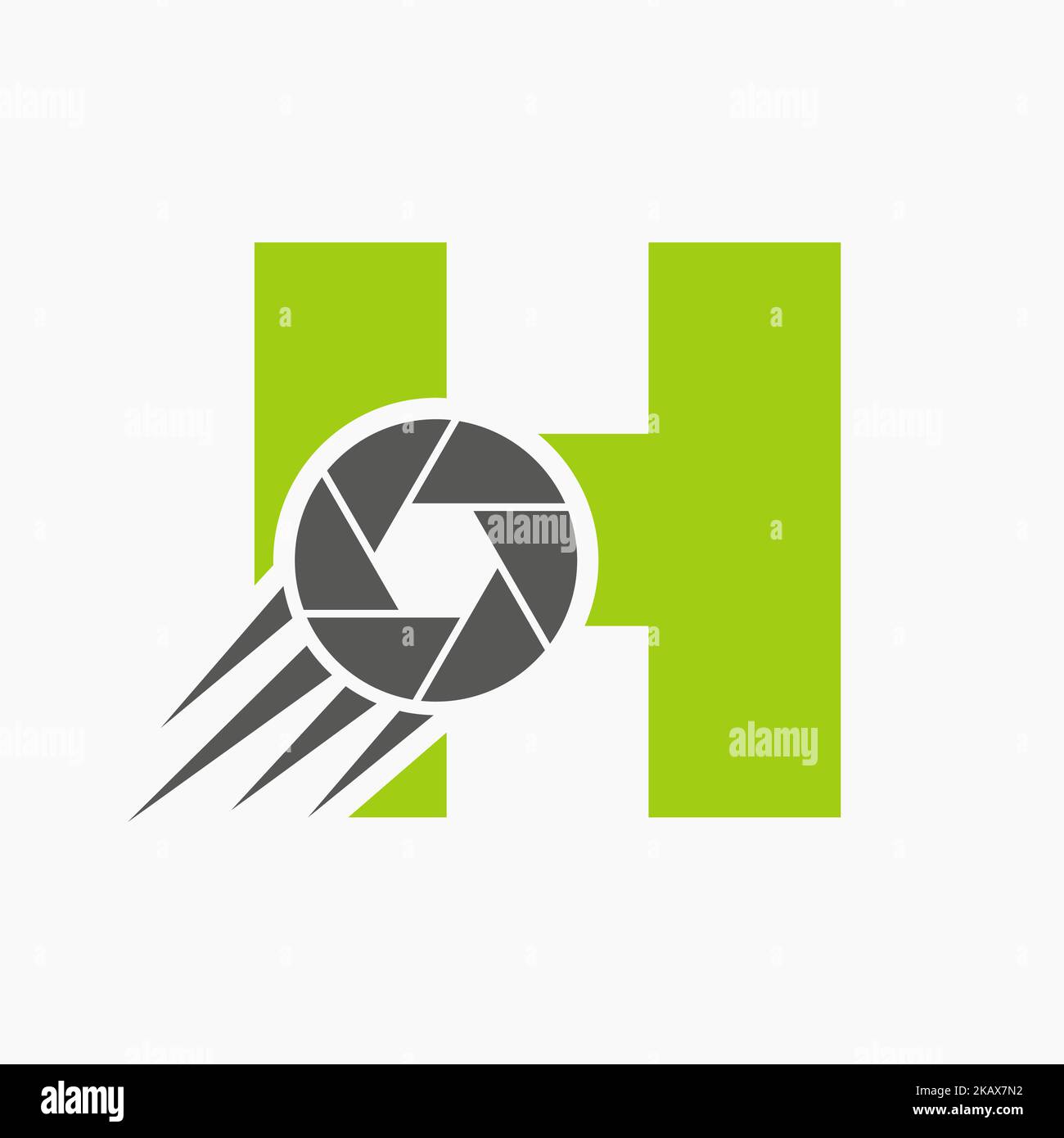 Letter H Photography Logo Camera Lens Concept. Photography Camera ...