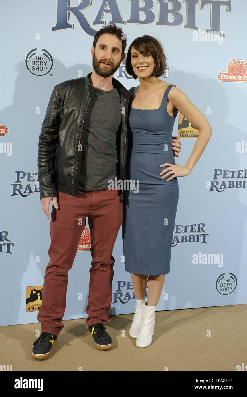 Actor Dani Rovira and actress Belen Cuesta attend the 'Peter Rabbit ...