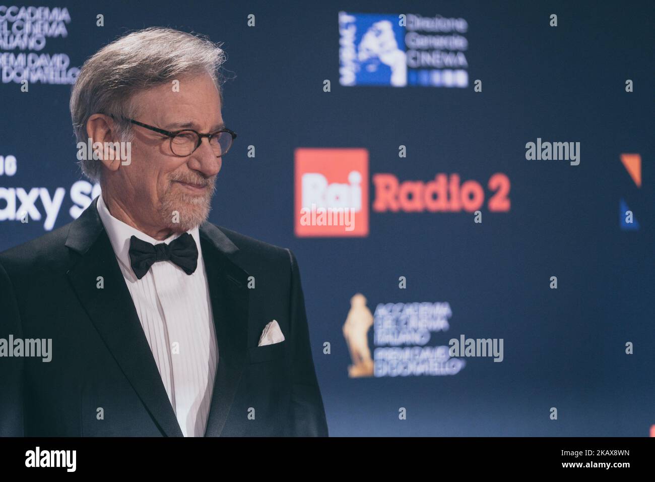 Steven Spielberg walks a red carpet ahead of the 62nd David Di ...