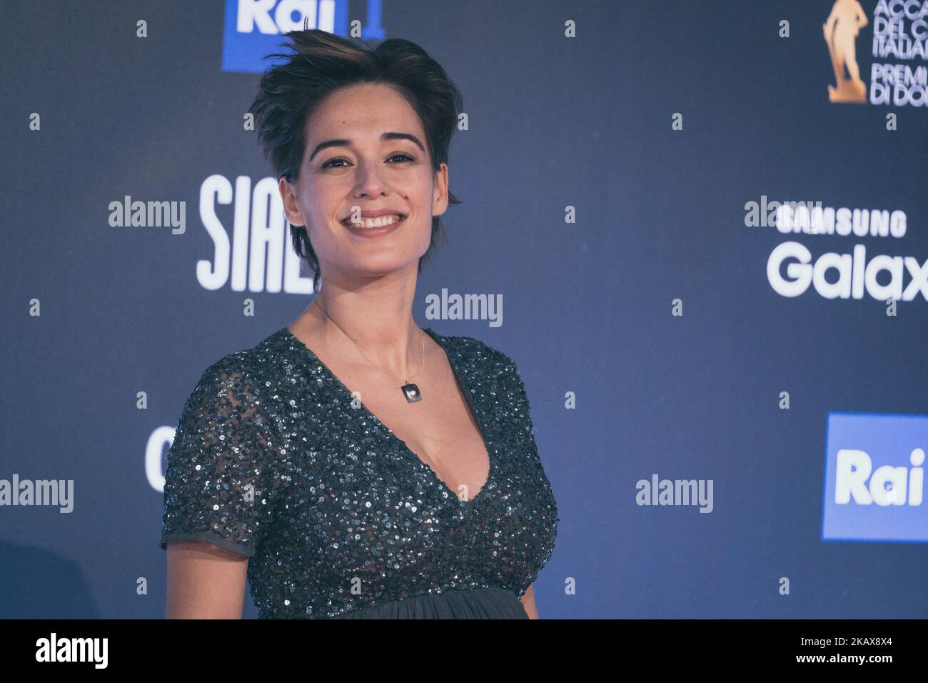 Diane Fleri walks a red carpet ahead of the 62nd David Di Donatello ...