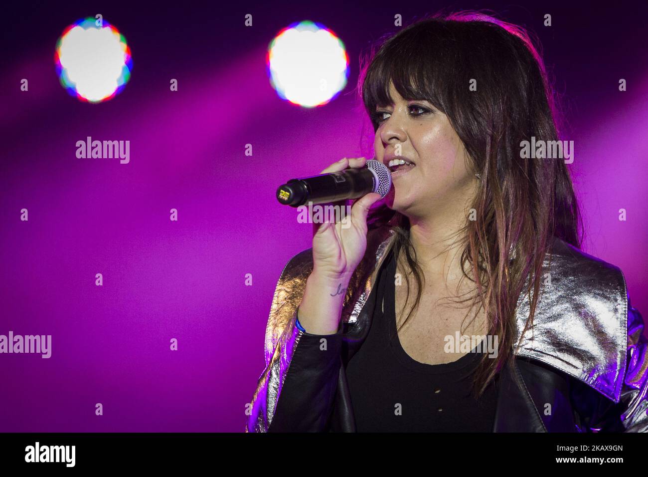 Spanish singer Vanesa Martin performing on stage at Aula Magna in ...