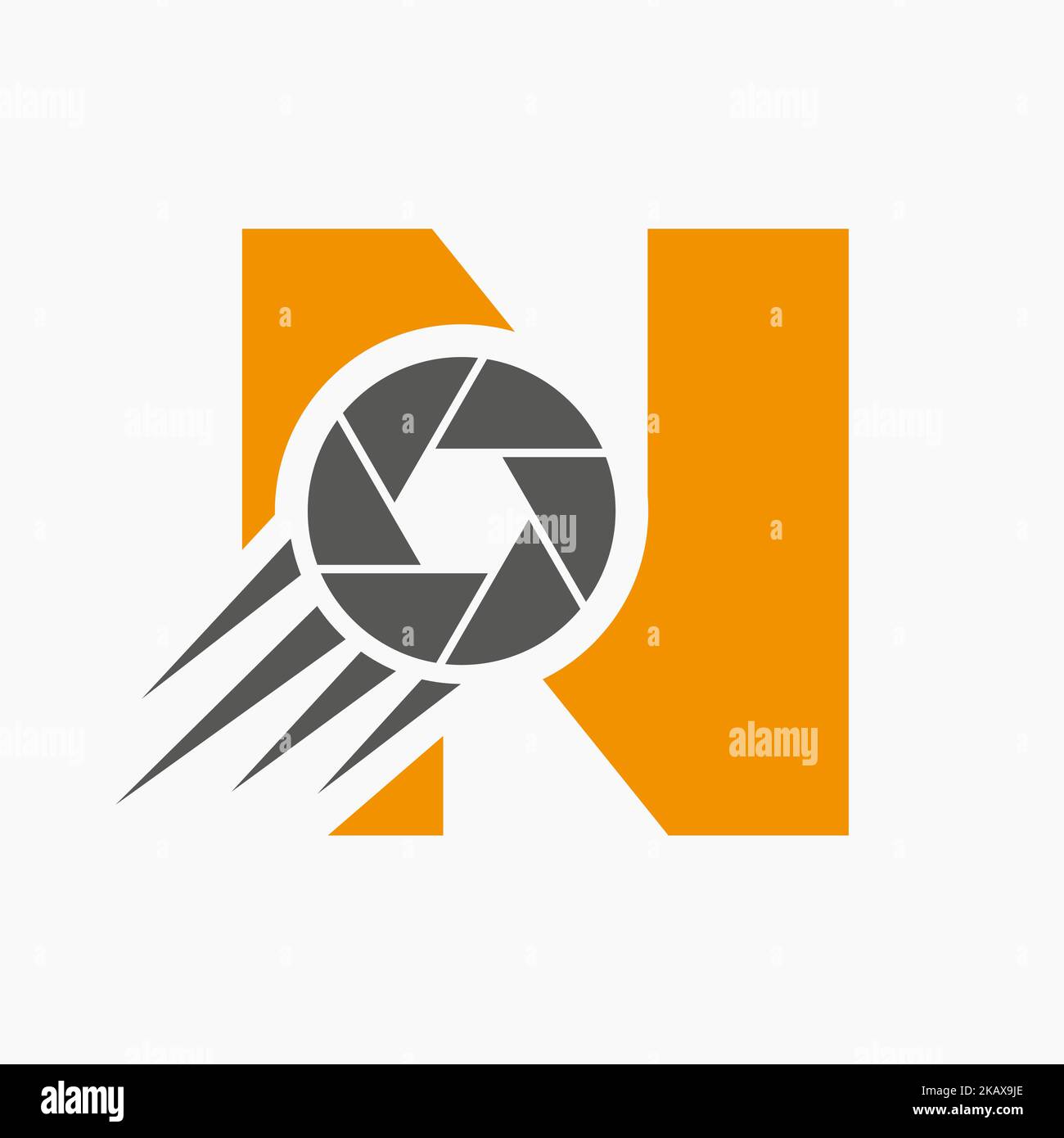 Letter N Photography Logo Camera Lens Concept. Photography Camera ...