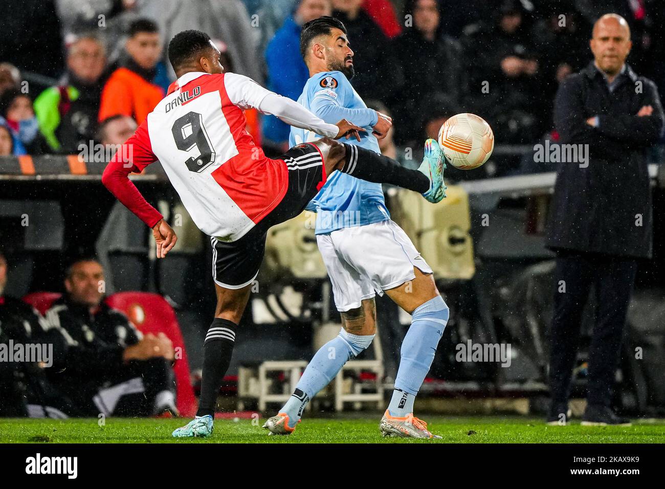 Rotterdam - Danilo Pereira da Silva of Feyenoord, Elseid Hysaj of Lazio ...