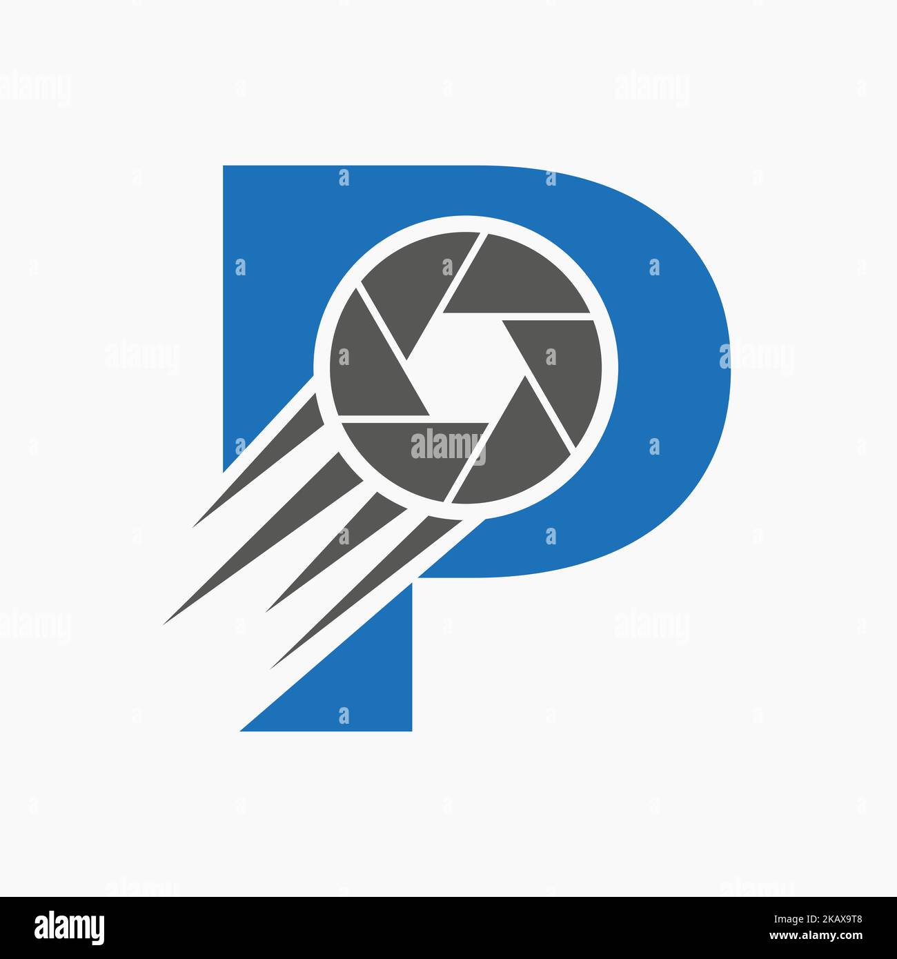 Letter P Photography Logo Camera Lens Concept. Photography Camera ...