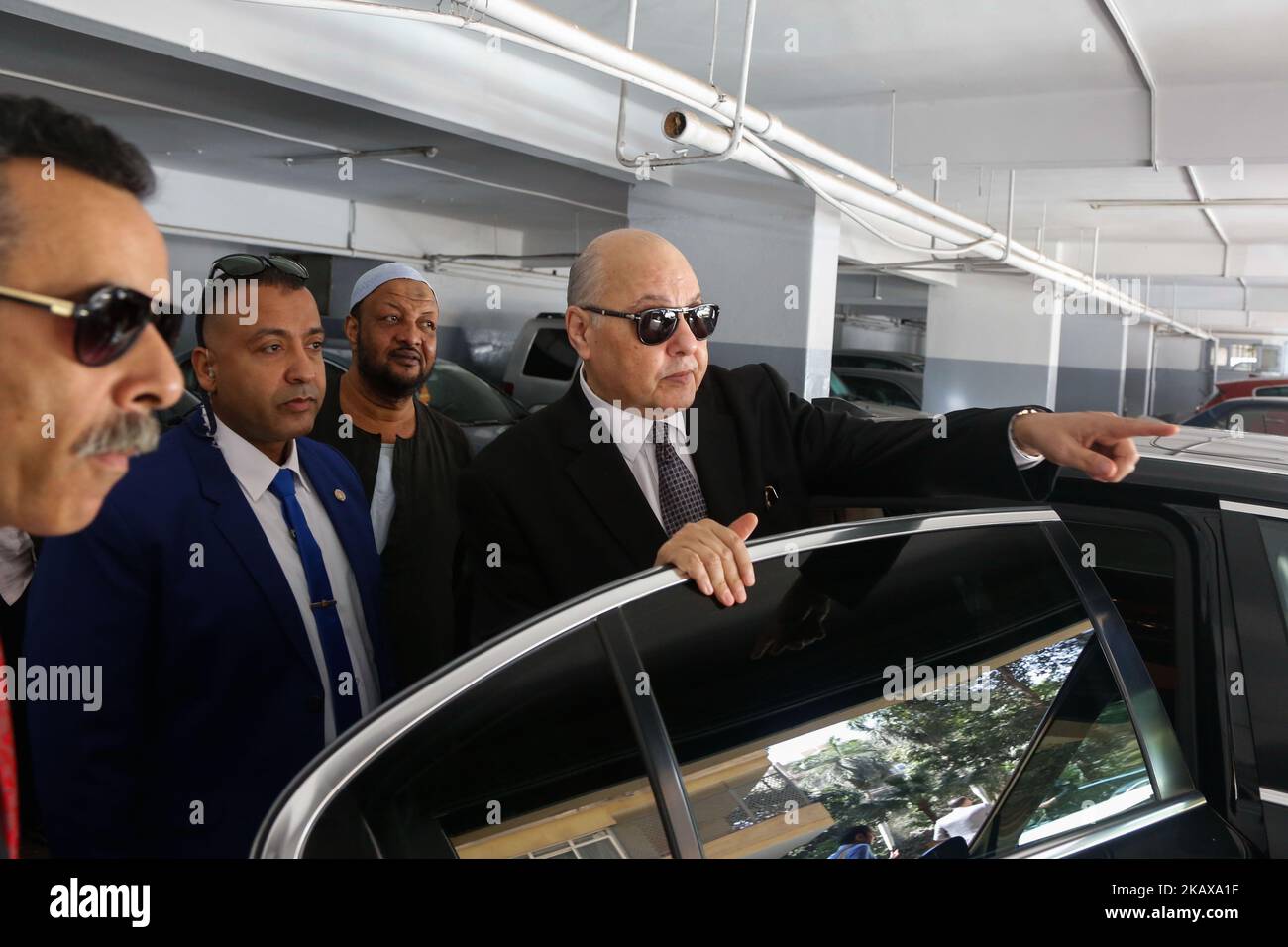 Presidential candidate Musa Mustafa Musa going from his home to casts ...