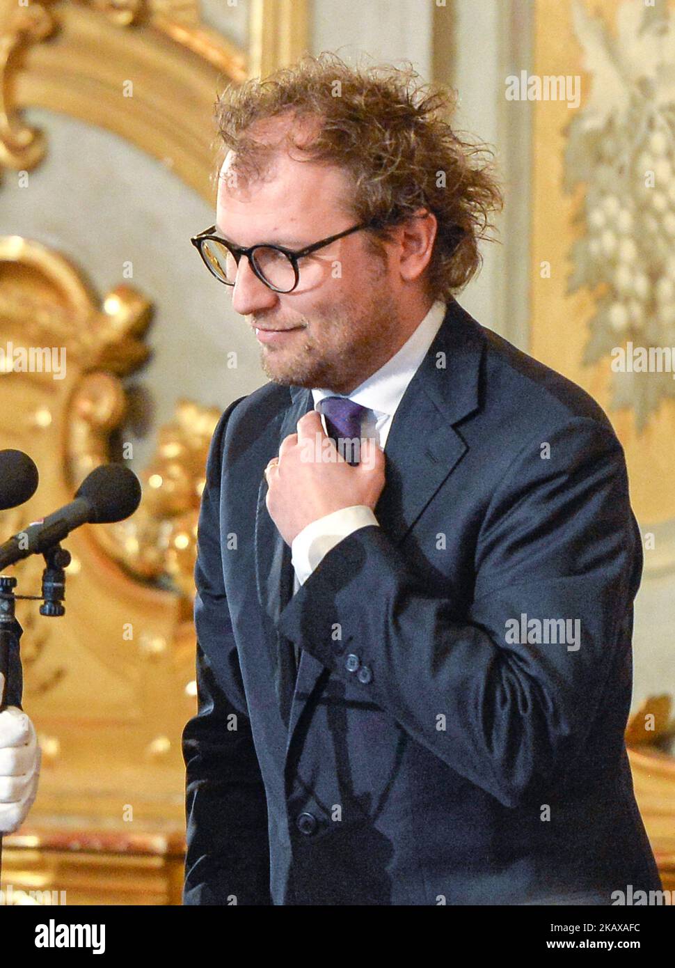 Luca Lotti during ceremony of the return of the Italian flag by the ...