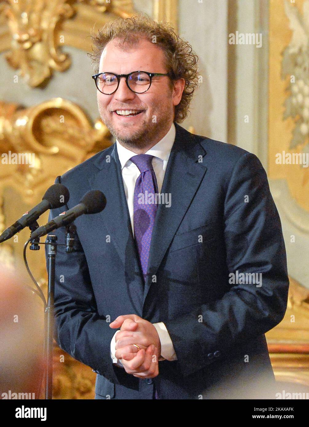 Luca Lotti during ceremony of the return of the Italian flag by the ...
