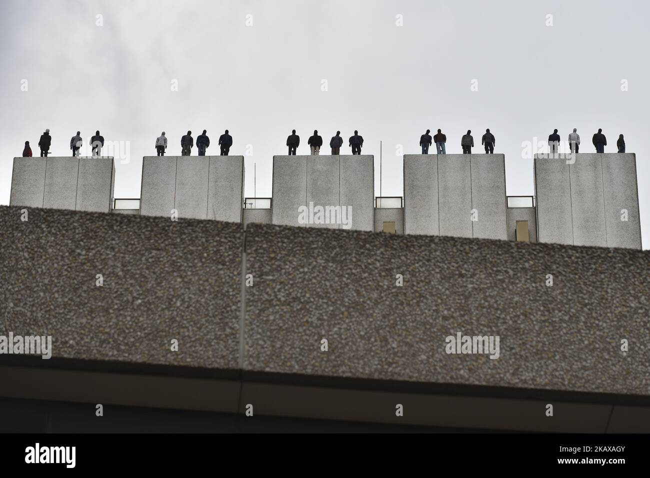 Life-sized sculptures of 84 men are pictured as they have been ...