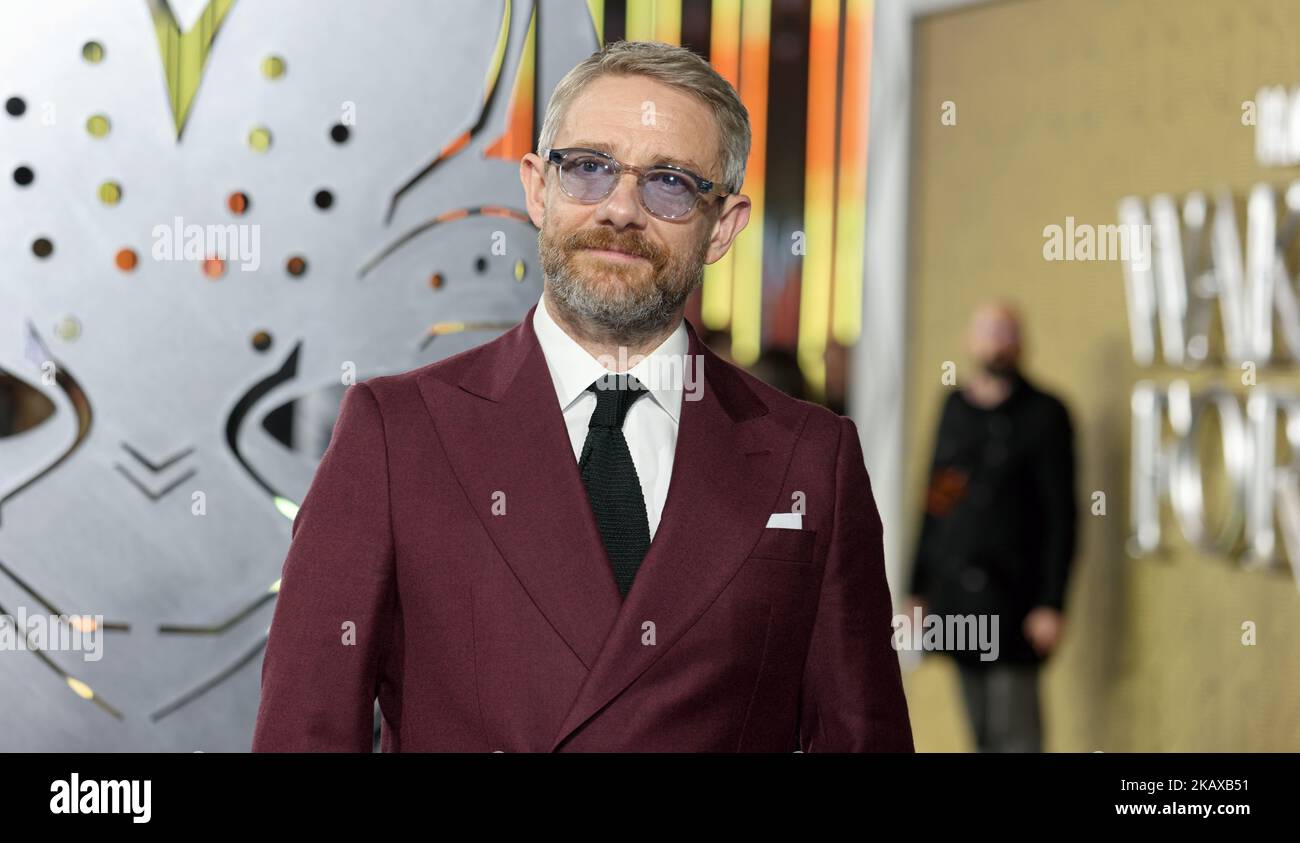 Martin Freeman attending the European premiere of Black Panther ...