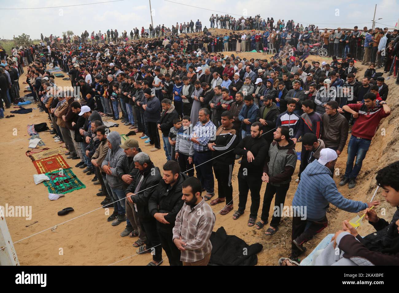 Muslim worshippers perform Friday noon prayers during a tent city ...
