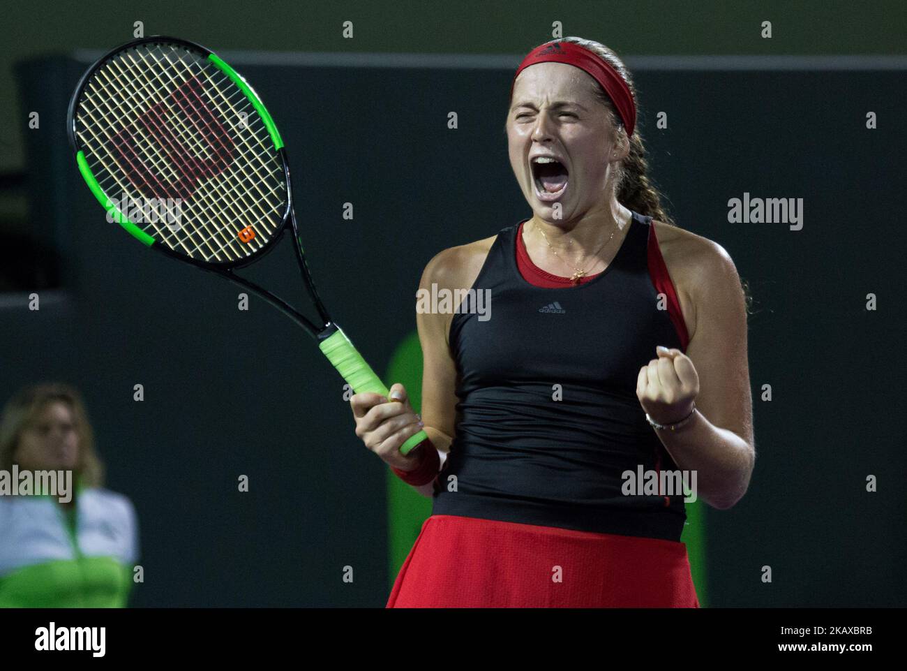 Jelena Ostapenko, from Latvia, celebrates her victory against Danielle ...