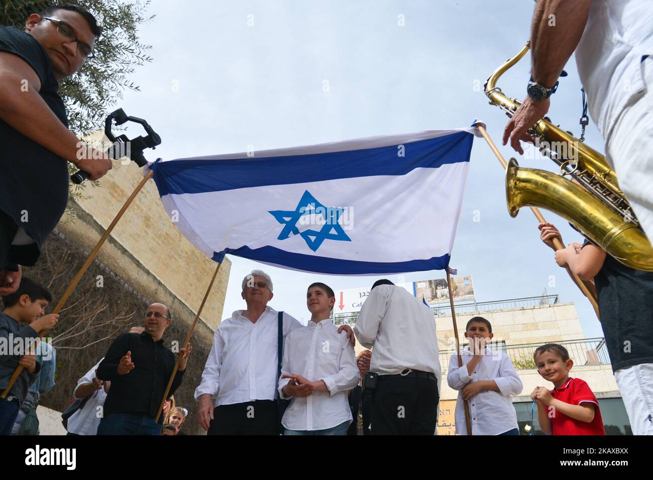 The Bar Mitzvah ceremony, a Jewish coming of age ritual for boys, in ...