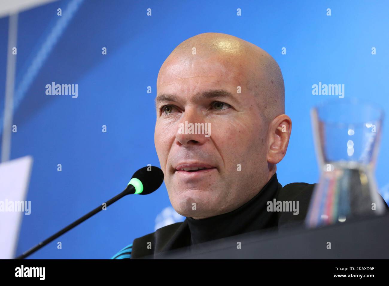 Zinedine Zidane during the Real Madrid CF press conference on the eve ...