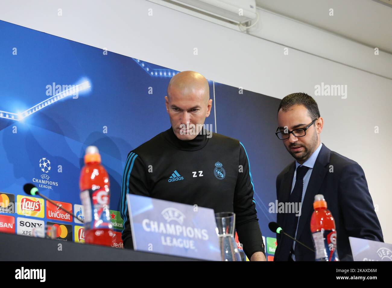 Zinedine Zidane during the Real Madrid CF press conference on the eve ...