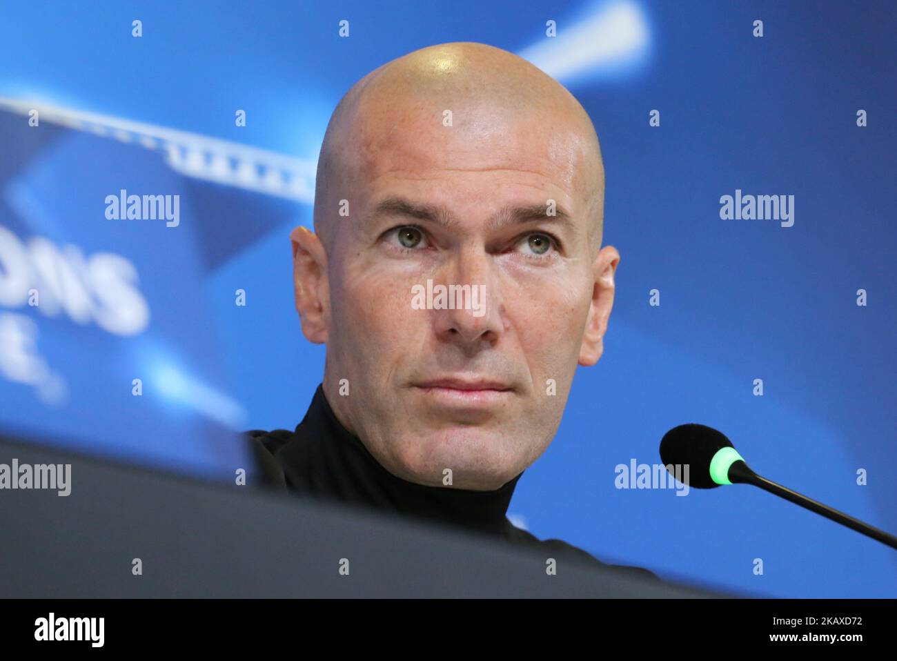 Zinedine Zidane during the Real Madrid CF press conference on the eve ...