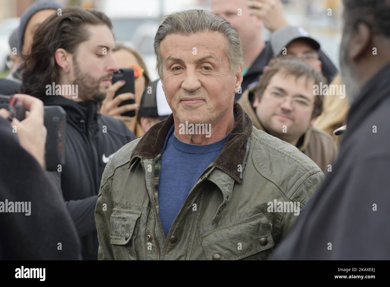Actor, director Sylvester Stallone and Philadelphia Major Jim Kenney ...