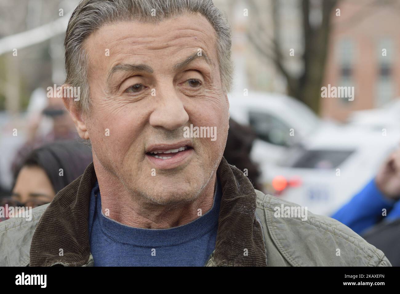 Actor, director Sylvester Stallone and Philadelphia Major Jim Kenney ...