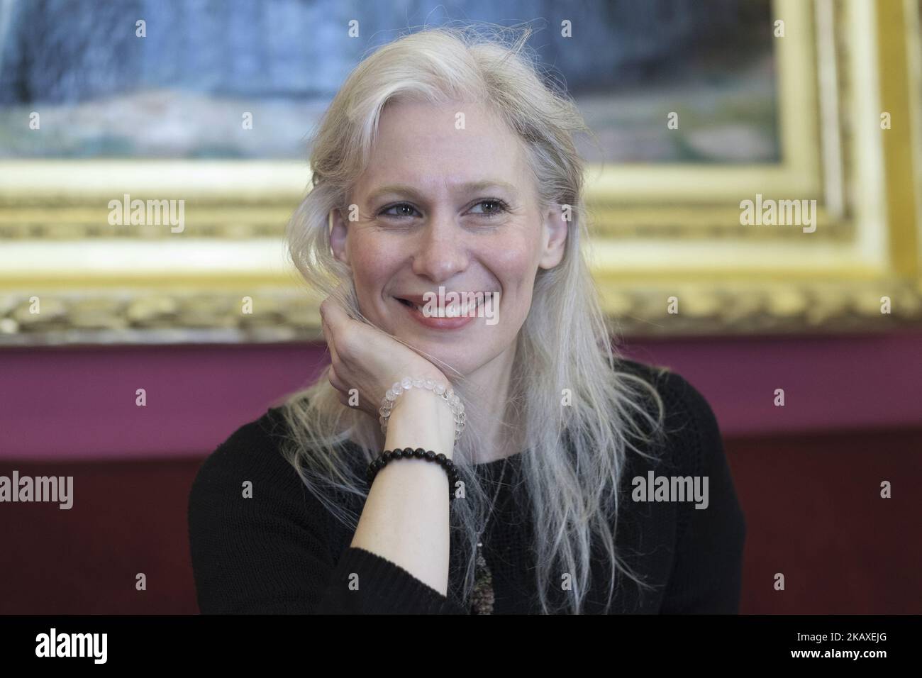 Alexandra Deshorties during the presentation of the opera GLORIANA at ...
