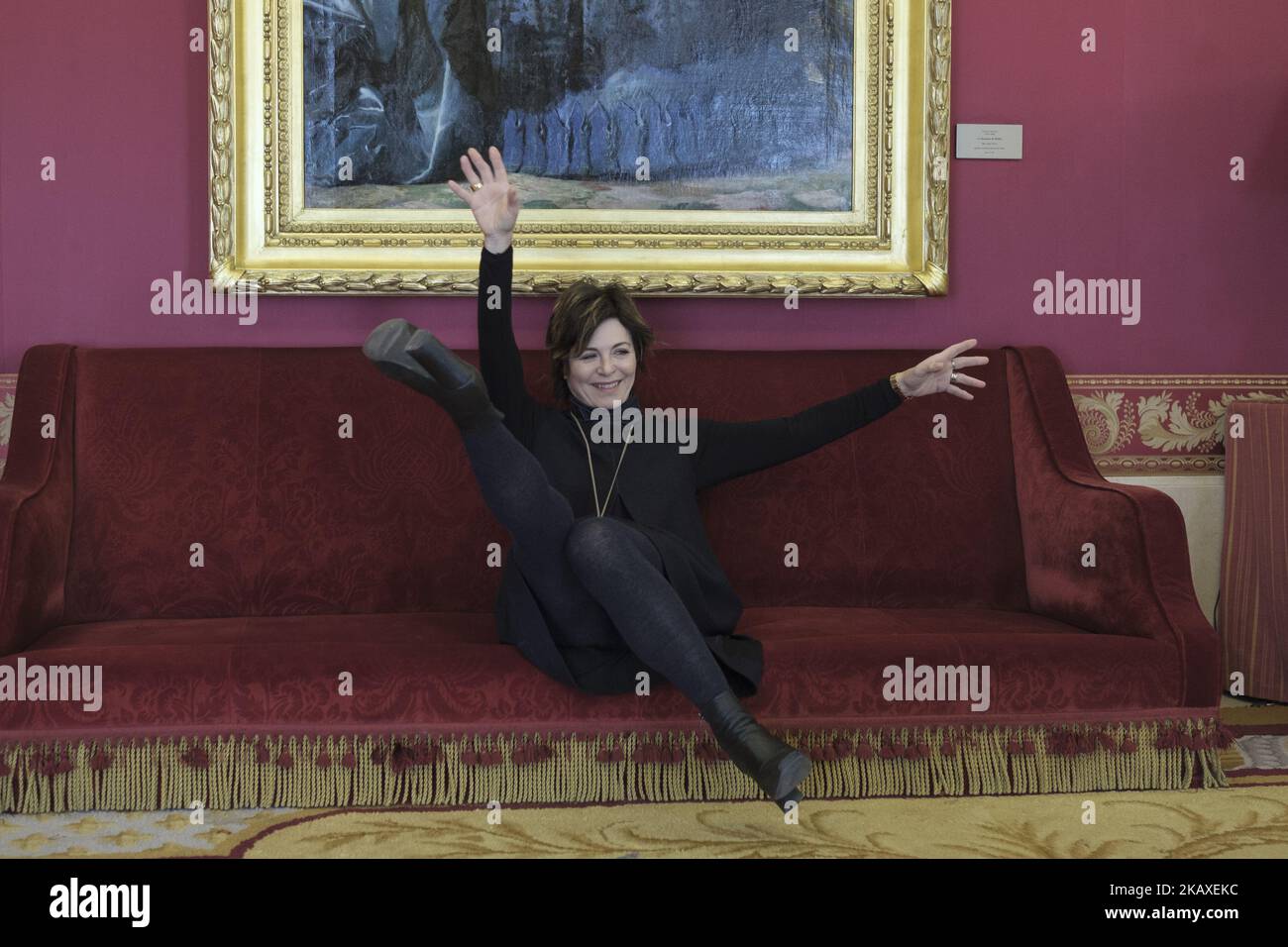 the soprano Anna Caterina Antonacci during the presentation of the ...