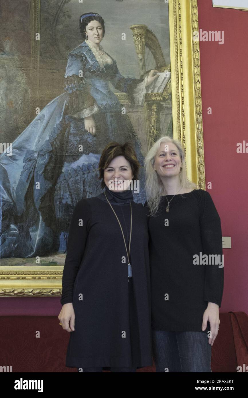 the sopranos Anna Caterina Antonacci and Alexandra Deshorties during ...