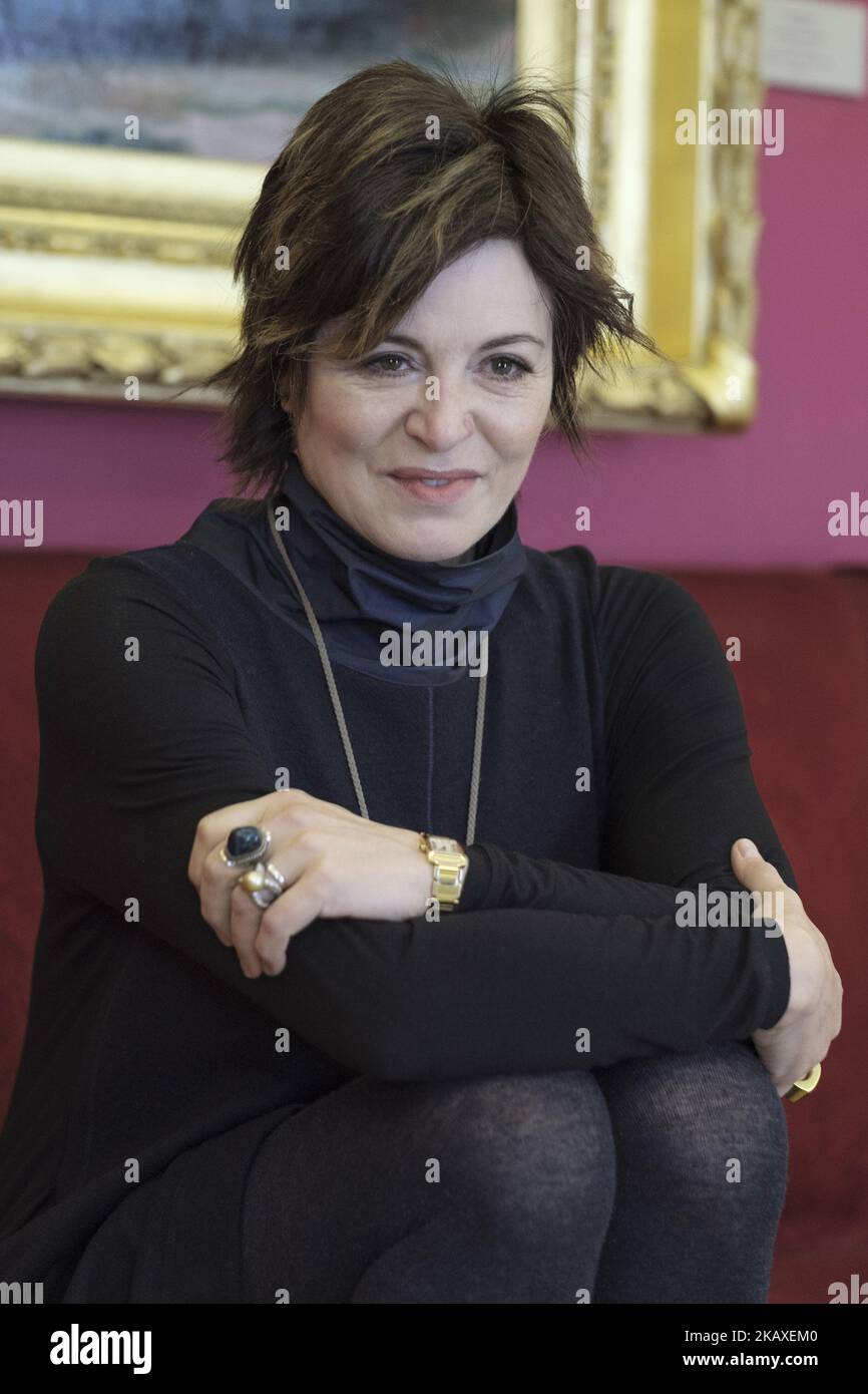 the soprano Anna Caterina Antonacci during the presentation of the ...