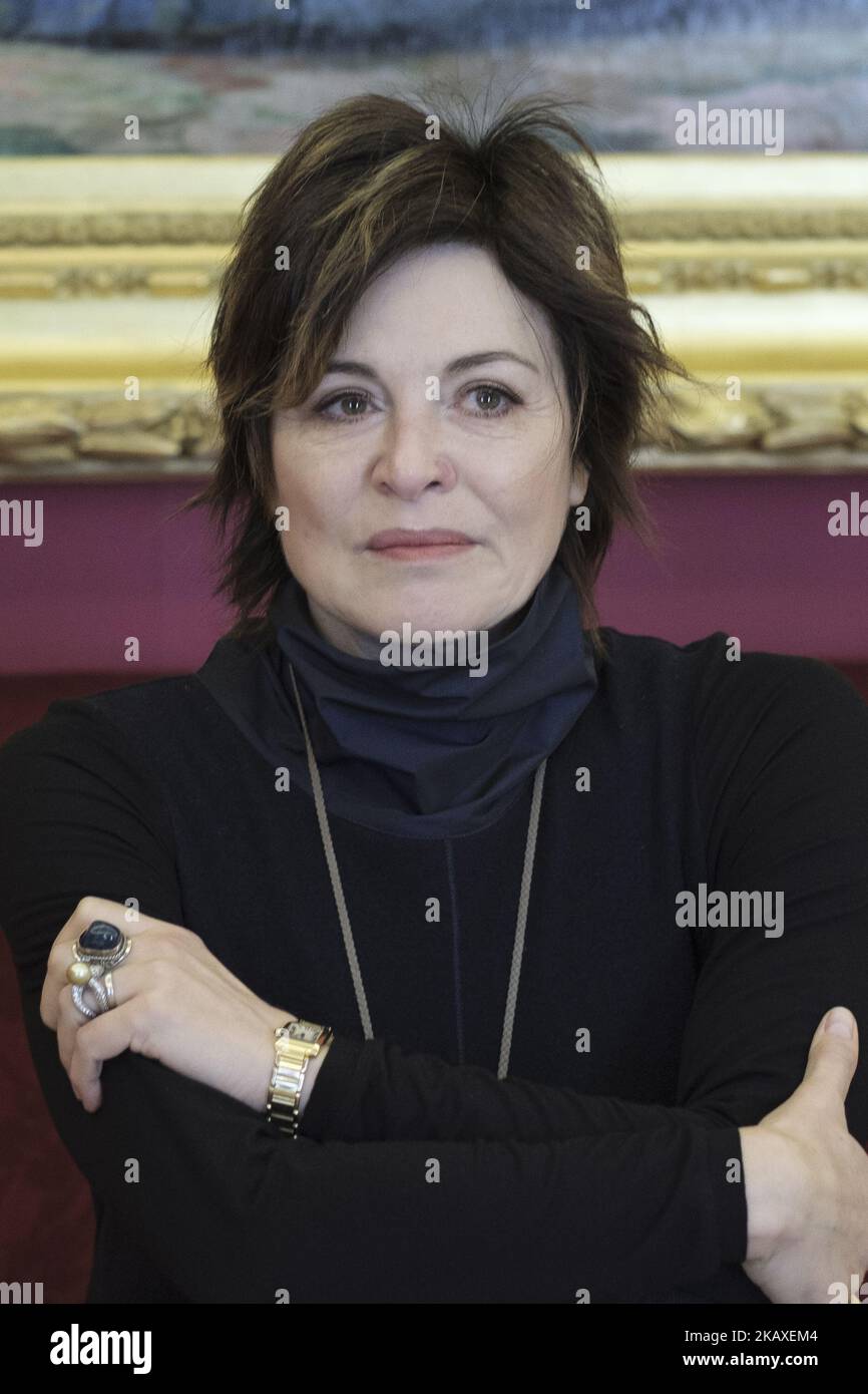 the soprano Anna Caterina Antonacci during the presentation of the ...