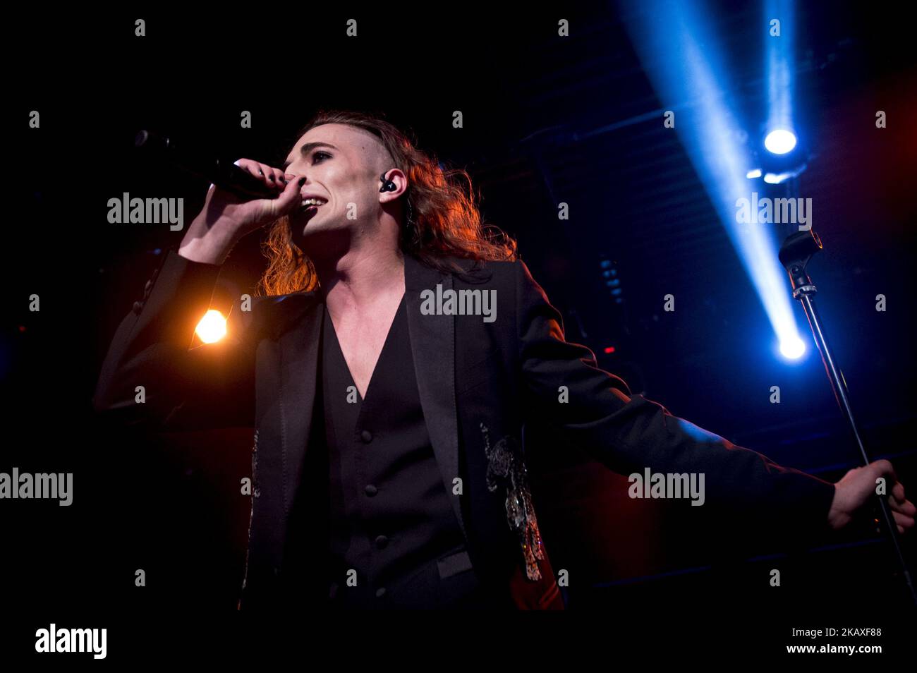 Damiano David singer of Maneskin performing live at Teatro Quirinetta ...