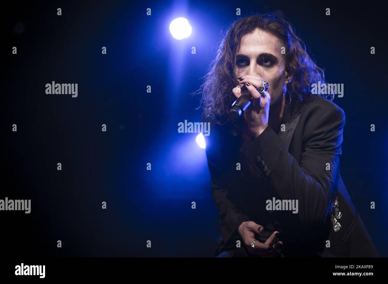 Damiano David singer of Maneskin performing live at Teatro Quirinetta ...