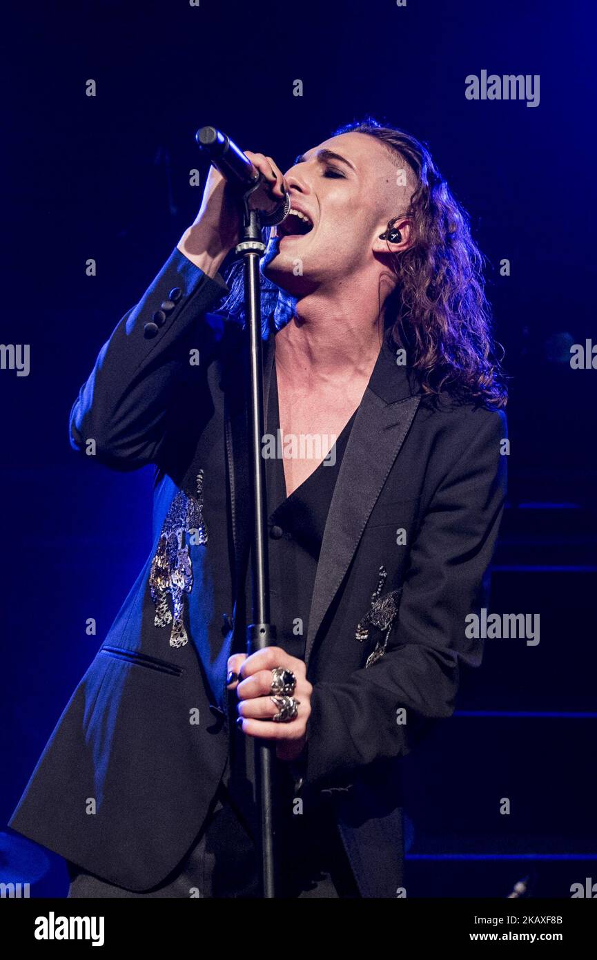 Damiano David singer of Maneskin performing live at Teatro Quirinetta ...