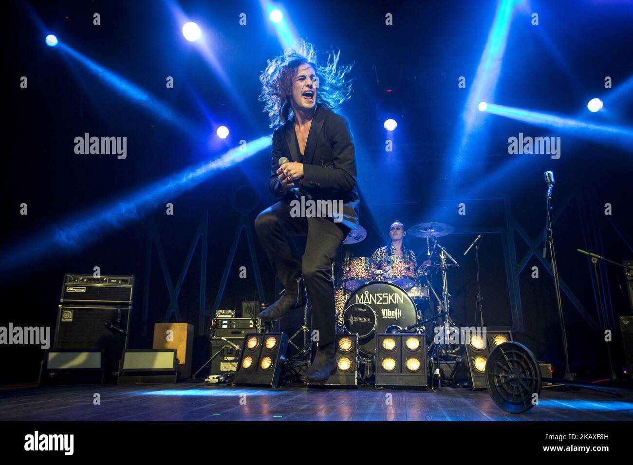 Damiano David singer of Maneskin performing live at Teatro Quirinetta ...