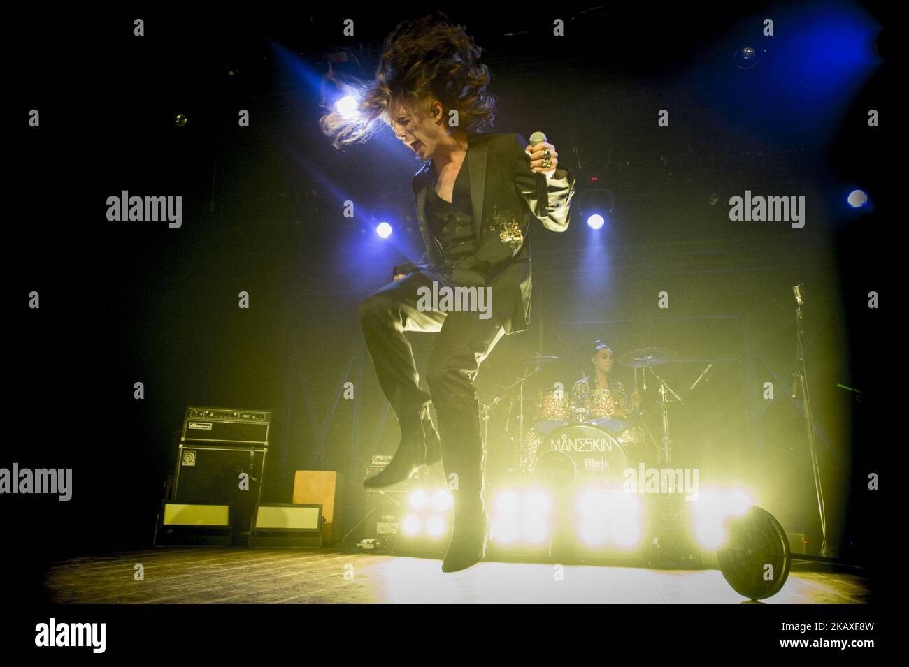 Damiano David singer of Maneskin performing live at Teatro Quirinetta ...