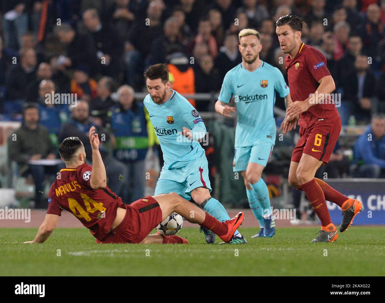 Lionel Messi during the UEFA Champions League quarter final match ...