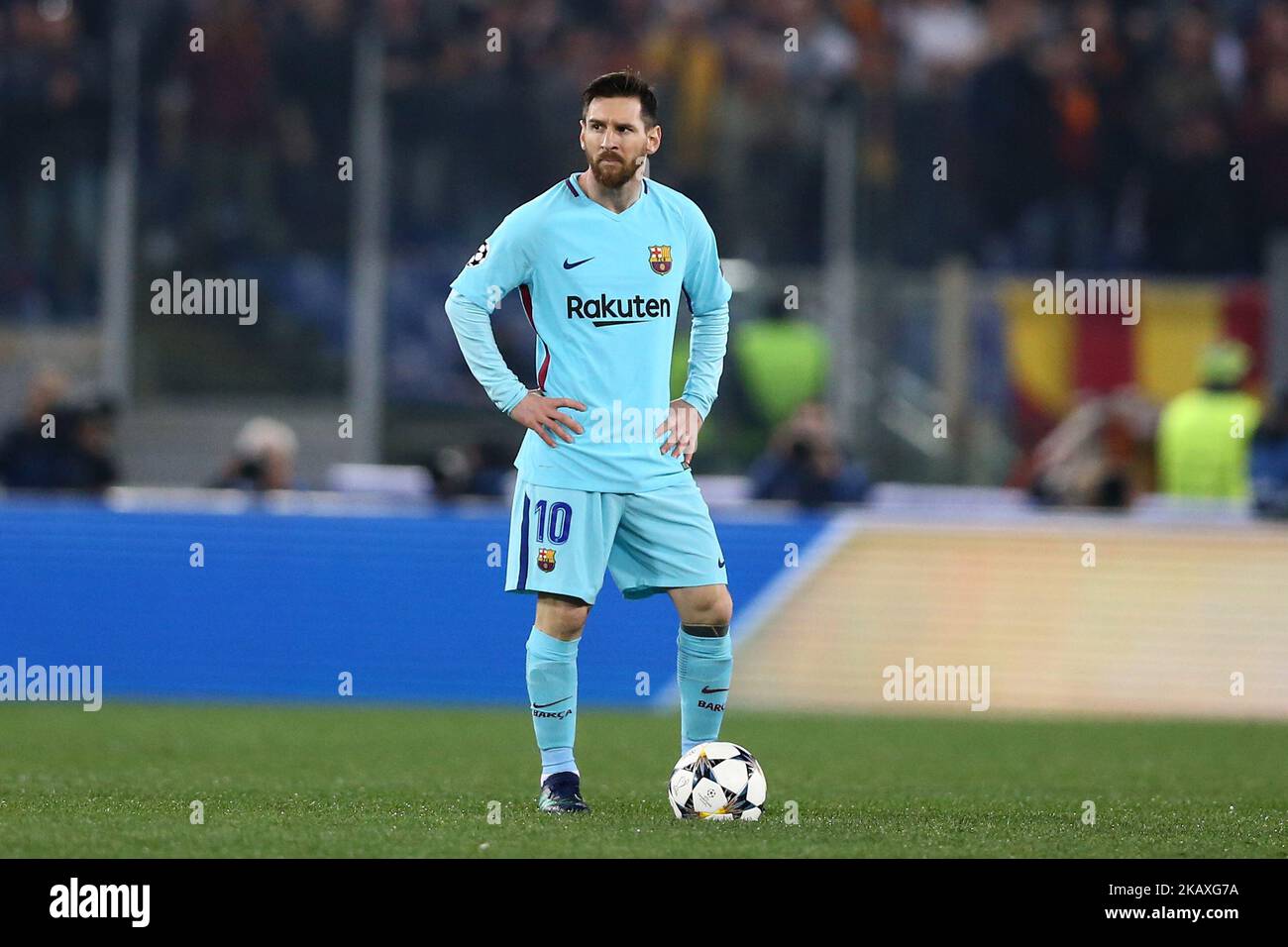 Lionel Messi of FC Barcelona at Olimpico Stadium in Rome, Italy on ...