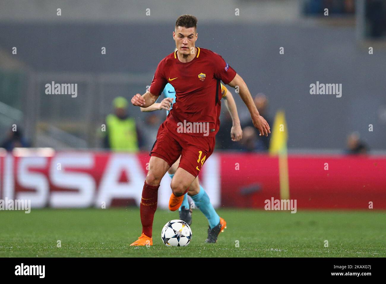 Patrick Schick of Roma at Olimpico Stadium in Rome, Italy on April 10 ...