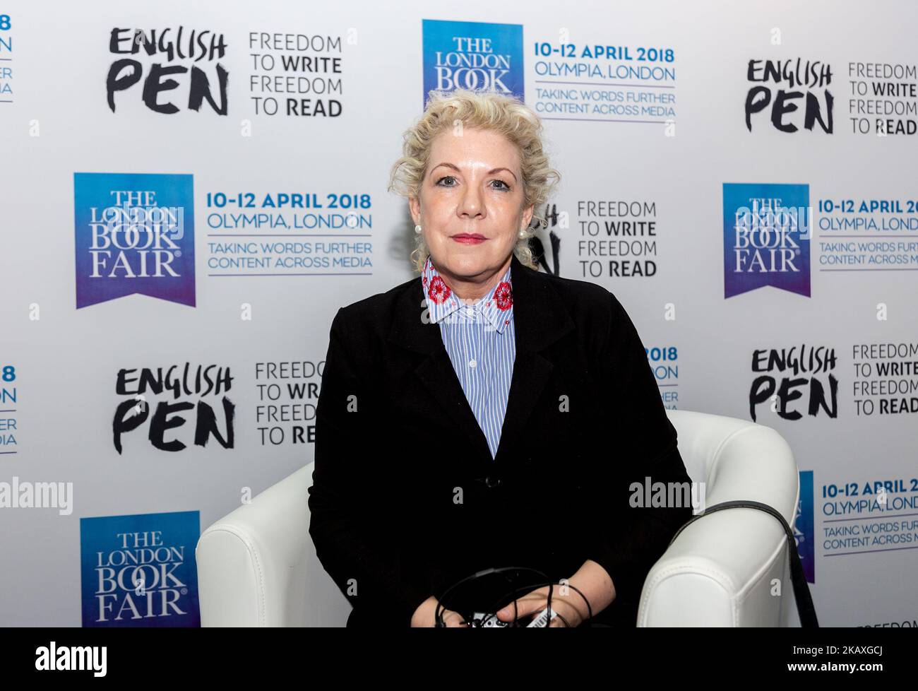 London, UK, April 11, 2018: Author Jennifer Clement on a meeting at the ...