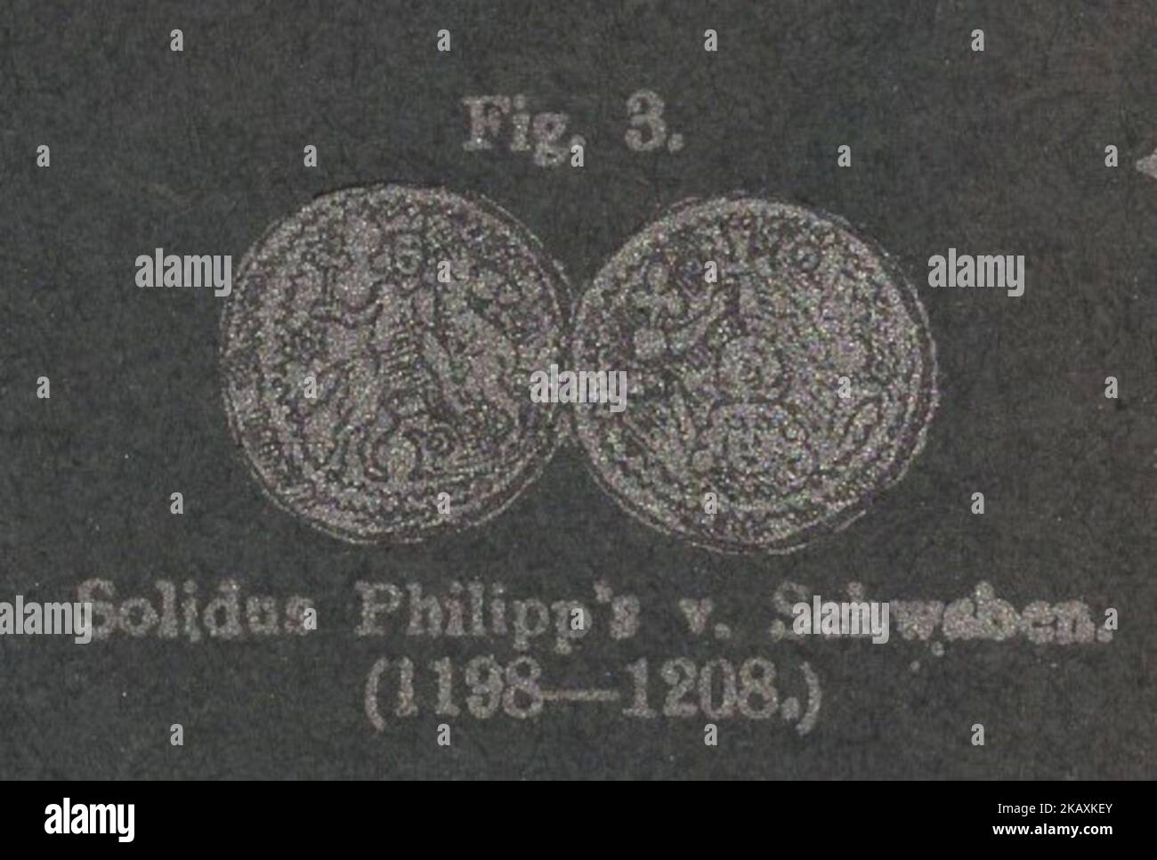 Antique 19th century germany numismatic illustrated catalogue with interesting printing technics ...