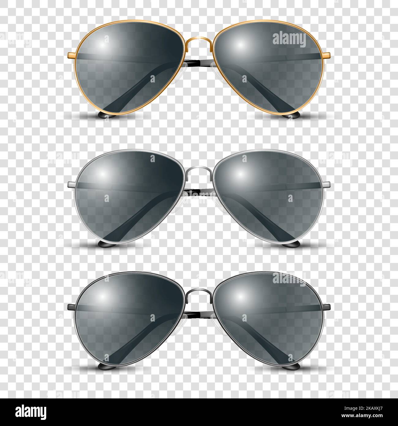 Aviator Sunglasses Transparent Background