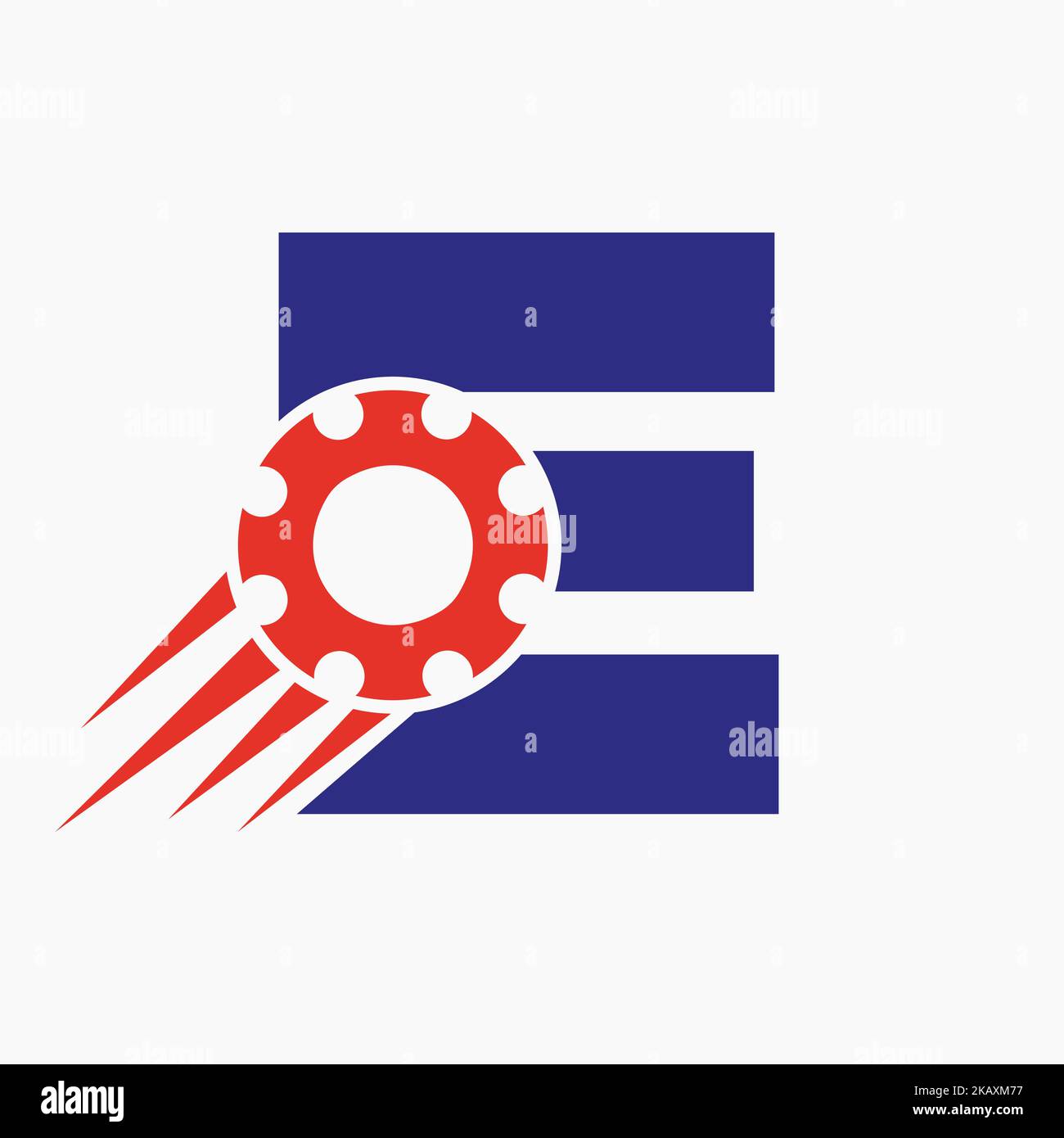 Letter E Gear Cogwheel Logo. Automotive Industrial Icon, Gear Logo, Car ...