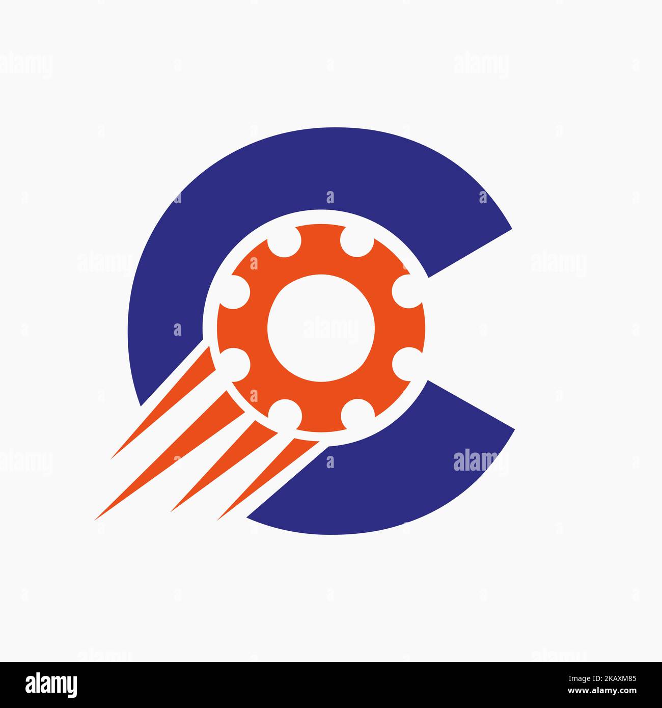 Letter C Gear Cogwheel Logo. Automotive Industrial Icon, Gear Logo, Car ...