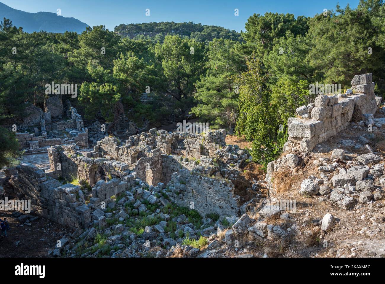 Greek and Roman ruins in Phaselis, Antalya, a historic tourism area in ...