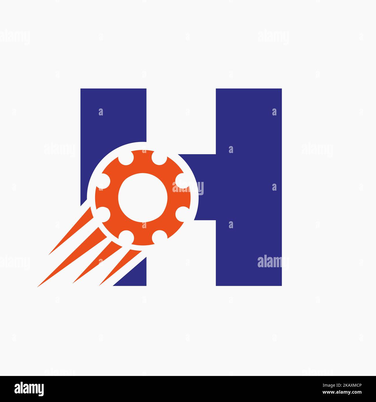 Letter H Gear Cogwheel Logo. Automotive Industrial Icon, Gear Logo, Car ...