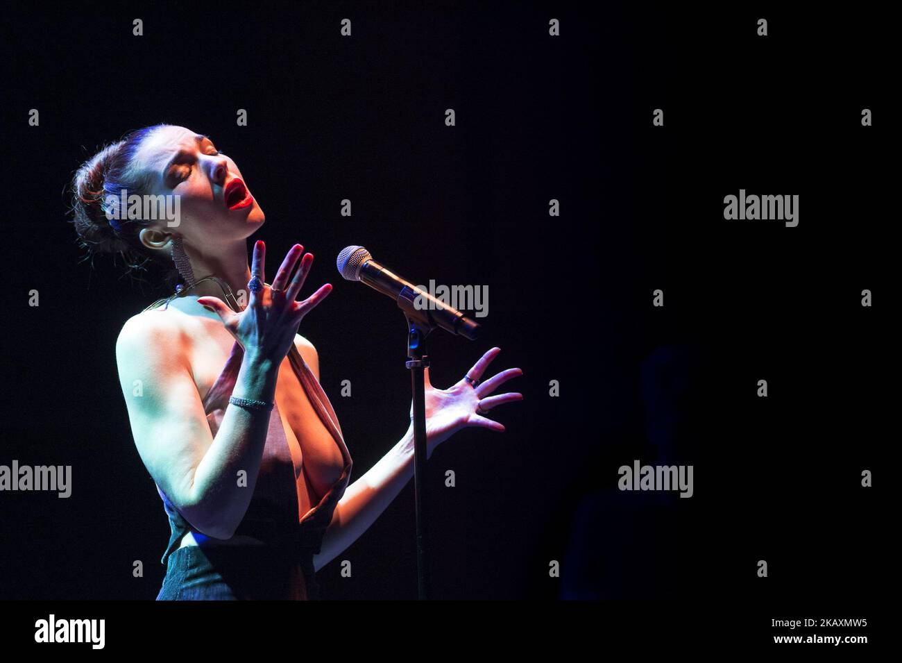 American singer, songwriter, model and actress Chrysta Bell performing ...