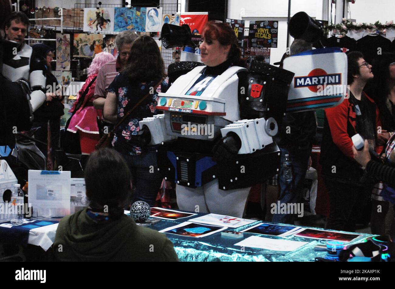 Cosplayers dressed as Transformers were a major presence among Comic ...