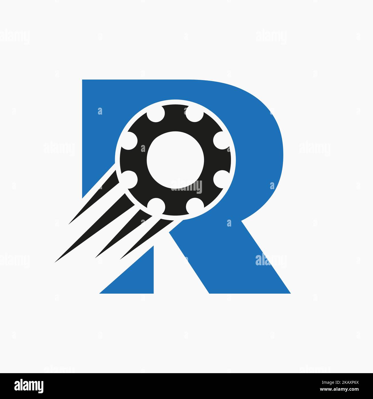 Letter R Gear Cogwheel Logo. Automotive Industrial Icon, Gear Logo, Car ...