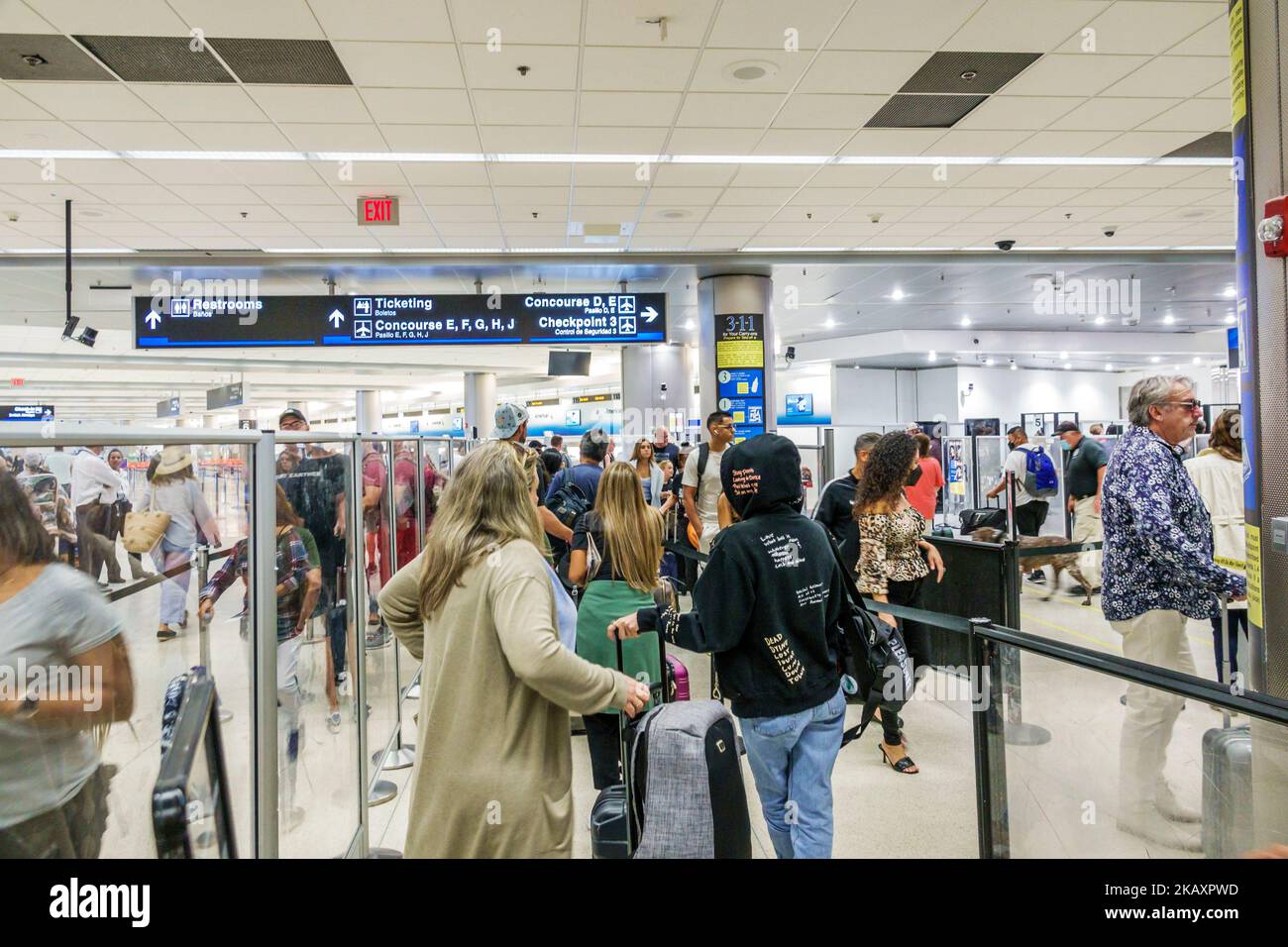 Us airport security check on passenger hi-res stock photography and ...
