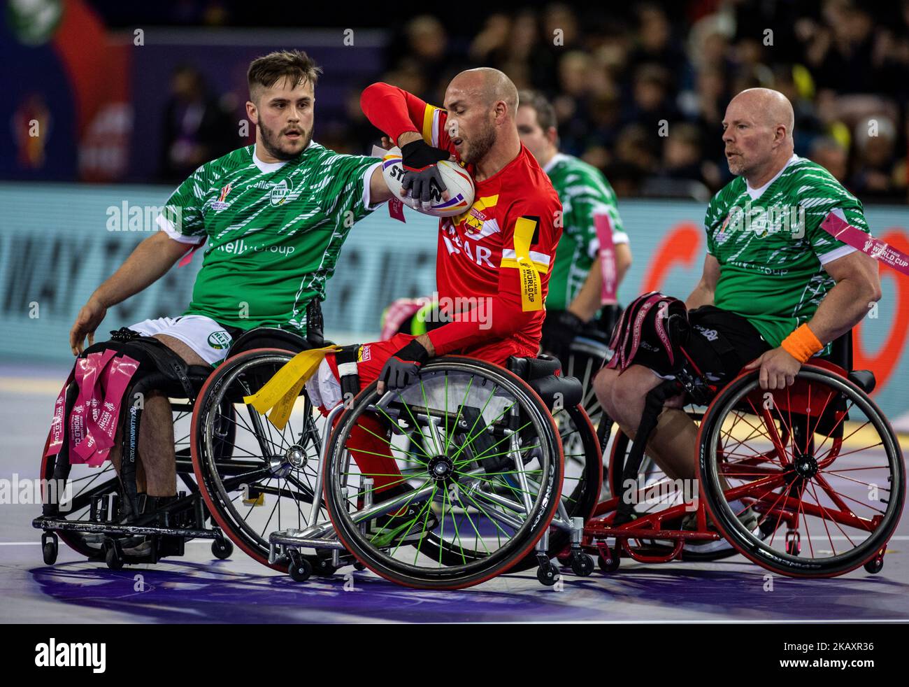 Ireland's Tom Martin tackles Spain's Yannick Martin during the ...